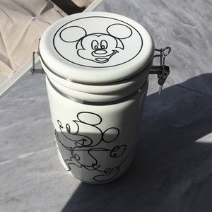 Disney | Kitchen | Mickey Mouse Linear Hinged Ceramic Jar | Poshmark